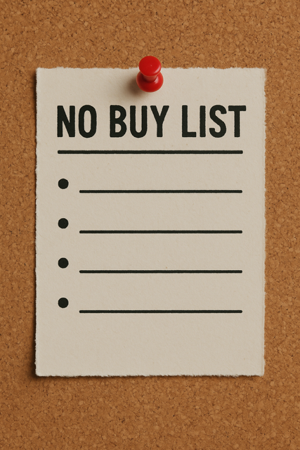 The Power of the No-Buy List: Saying No to Spend Smarter – The Real ...